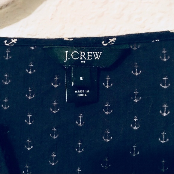 J. Crew Factory | Tops | J Crew Navy Blue Anchor Crinkle Tunic Cover Up ...